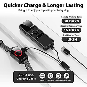 Dog Shock Collar, Dog Training Collar with Remote 2600FT, Haoteful Shock Collar for Large Medium Small Dogs 8-120lbs, 3 Modes Beep, Vibrating, Electric Shock, Security Lock, Waterproof & Rechargeable