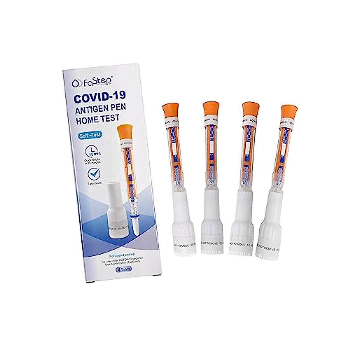 FaStep COVID-19 Antigen Pen Home Test (1 Pack, 4 Tests Total) - New Design