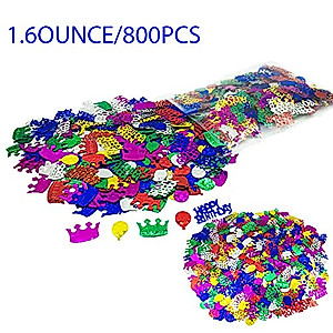 Happy Birthday Confetti-Foil Sprinkles Multicolor Birthday Sequins,Birthday Metallic for Birthday Party Supplies(Birthday)