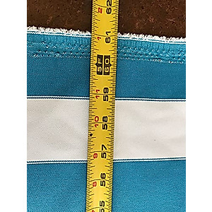 STRIPE CANVAS AWNING FABRIC WATERPROOF OUTDOOR FABRIC 60" Blue/WHTE (1 yard)