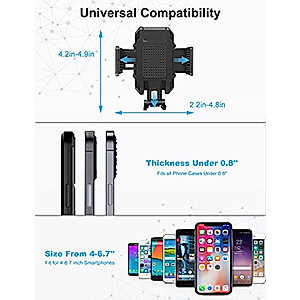 Lorima Cup Phone Holder for Car, [Easy to Install & Height Adjustable], Cup Holder Phone Mount for iPhone Samsung and All 4-6.7in Cell Phones,Cup Holder Phone Holder for Cars/SUVs/Trucks