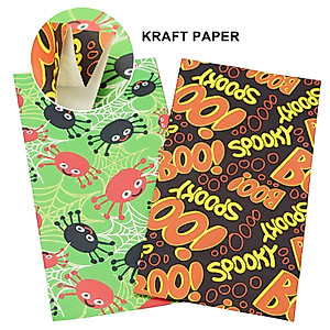 JOYIN 72 pcs 8 Assorted Designs Halloween Paper Candy Treat Bags for Kids, Halloween Party Favors, Halloween Snacks, Event Party Favor Supplies, Halloween Trick or Treat Bags, Classroom Goody Bags