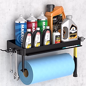 Taozun Self Adhesive Paper Towel Holder - Under Cabinet Paper Towel Rack for Kitchen, SUS304 Brushed Stainless Steel (No Drilling)