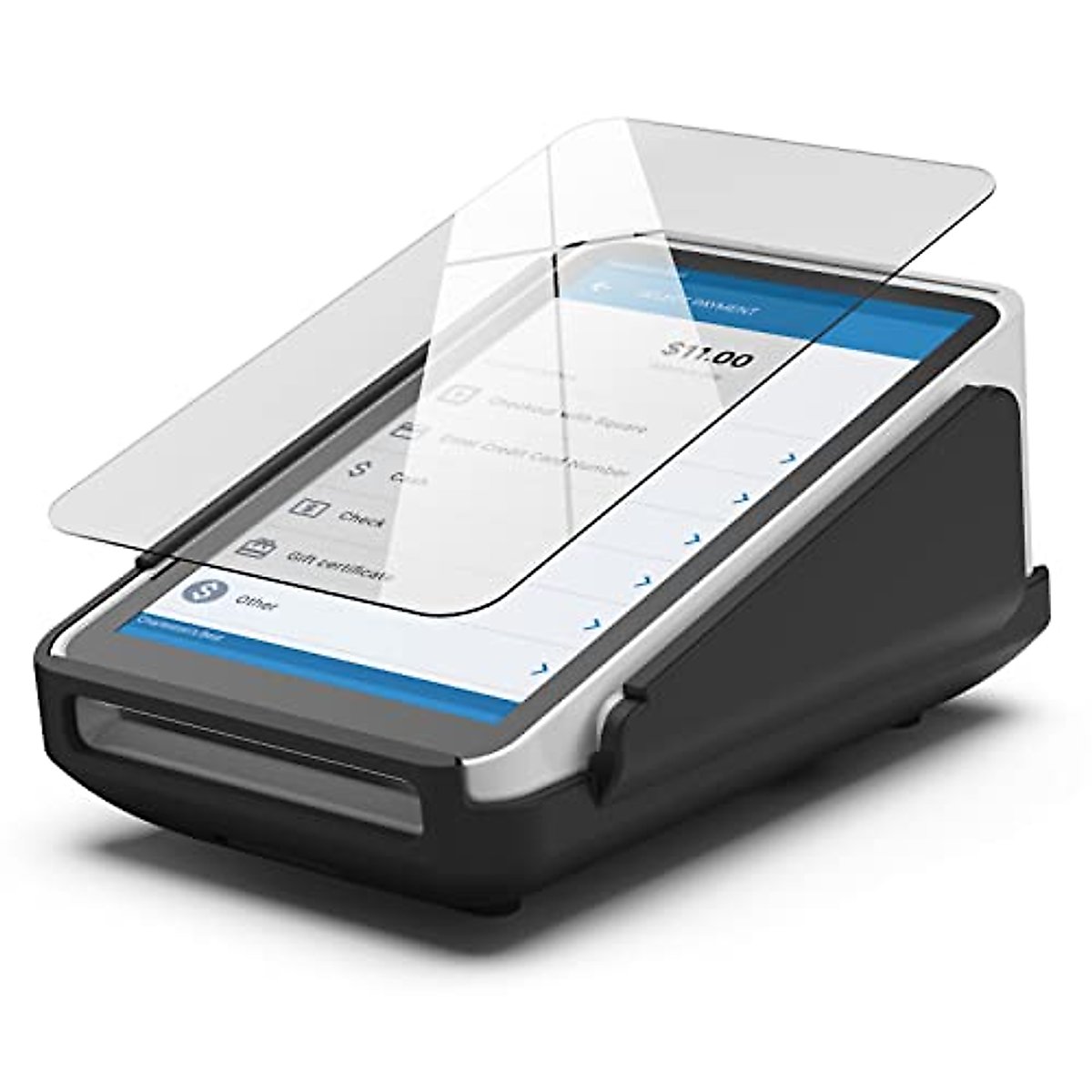 Protective Case and Screen Protector for Square Terminal Card Reader - Rubberized Hard Casing with Non-Slip Base and Tempered Glass (by Encased Products)