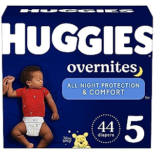 Huggies Overnites Size 5 Overnight Diapers (27+ lbs), 44 Ct
