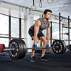 AMGYM LB Bumper Plates Olympic Weight Plates, Bumper Weight Plates, Steel Insert, Strength Training(160LB Set)