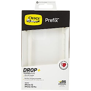 OtterBox iPhone 12 & iPhone 12 Pro Prefix Series Case - Clear, Ultra-Thin, Pocket-Friendly, Raised Edges Protect Camera & Screen, Wireless Charging Compatible