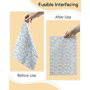 FIVEIZERO Medium Weight Iron-On Non-Woven Fusible Interfacing: 12inch" x 30yd Medium Weight Non-Woven Interfacing Iron On Polyester Single-Sided Interfacing for DIY Crafts Supplies