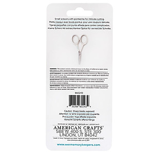 We R Memory Keepers 0633356602439 Basic Tools-Detail Scissors, Multicolor