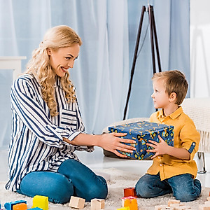 Road Under Construction Excavator Tractor Dump Truck Wrapping Paper for Kids Boys, Birthday Wrapping Paper Construction Design 7 Sheets Folded Flat 20x28 inches per Sheet for Birthday Baby Showers