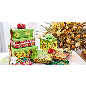 American Greetings 105 sq. ft. Christmas Wrapping Paper Bundle with Cut Lines, The Grinch (3 Rolls in. x ft.)
