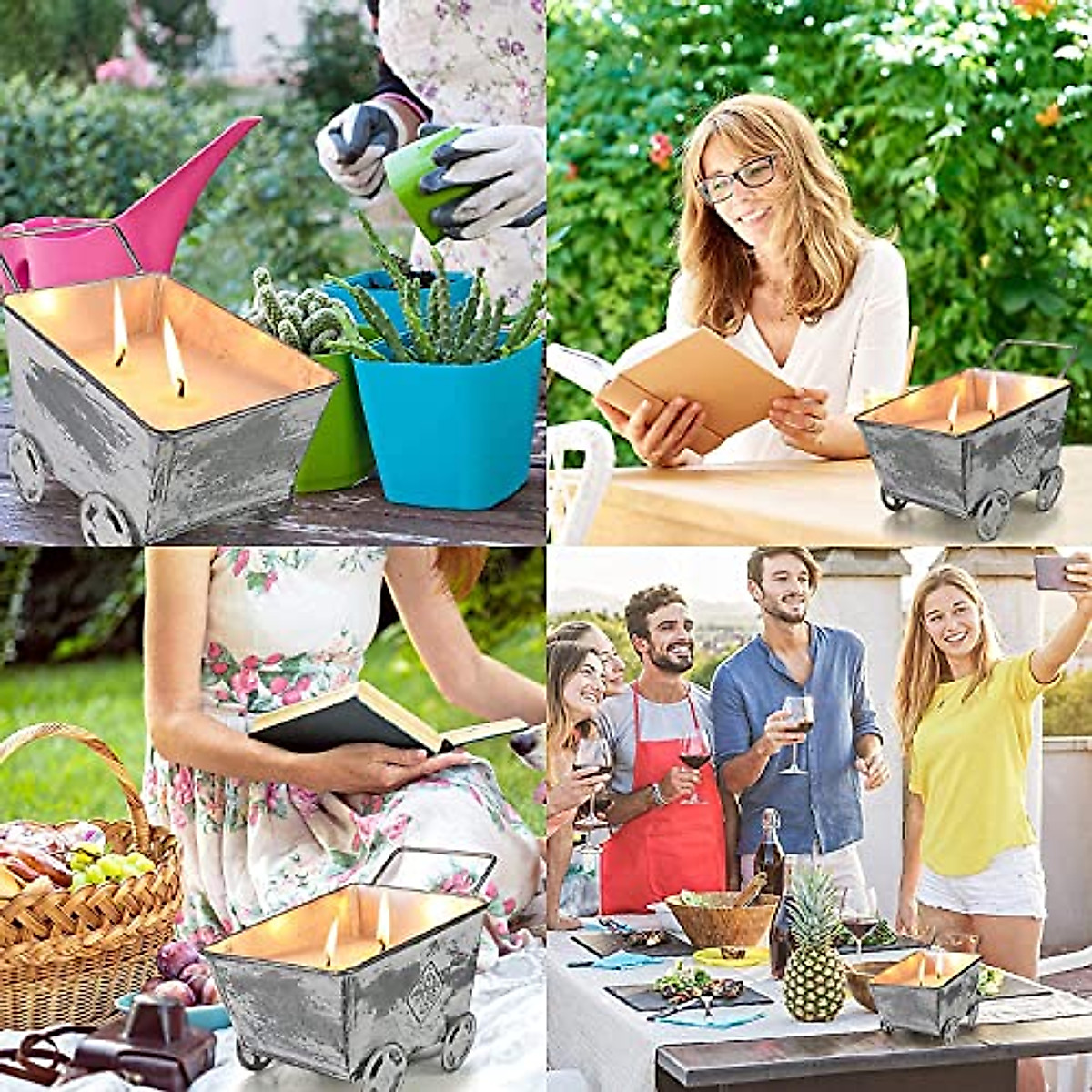 Citronella Candles Outdoor, 18.3 Oz 2 Pack 200 Hours Large Citronella Candles, Citronella Patio Candles, Giant Citronella Candle, Scented Candles for Home Patio Decor Outdoor Candles