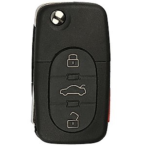 KeylessOption Keyless Entry Remote Control Car Key Fob Replacement for 4D0837231E, 4D0837231P, MYT8Z0837231