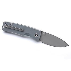 M Miguron knives Pelora Folding Knife 3.25" Dark Grey PVD 14C28N Blade Grey G10 Handle Pocket Knife MGR-804GN