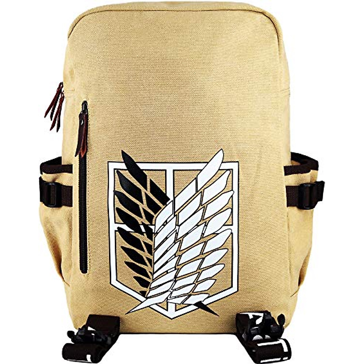 Roffatide Anime Attack On Titan Backpack Wings of Freedom Knapsack Canvas Backpack Printed Flap Bookbag