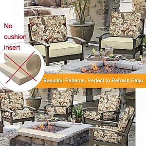 NettyPro Outdoor Patio Bench Swing Cushion Cover Replacement Water Resistant UV Protection Outside Loveseat Cushion Slipcovers with Zipper, 45 x 18 x 3 Inch