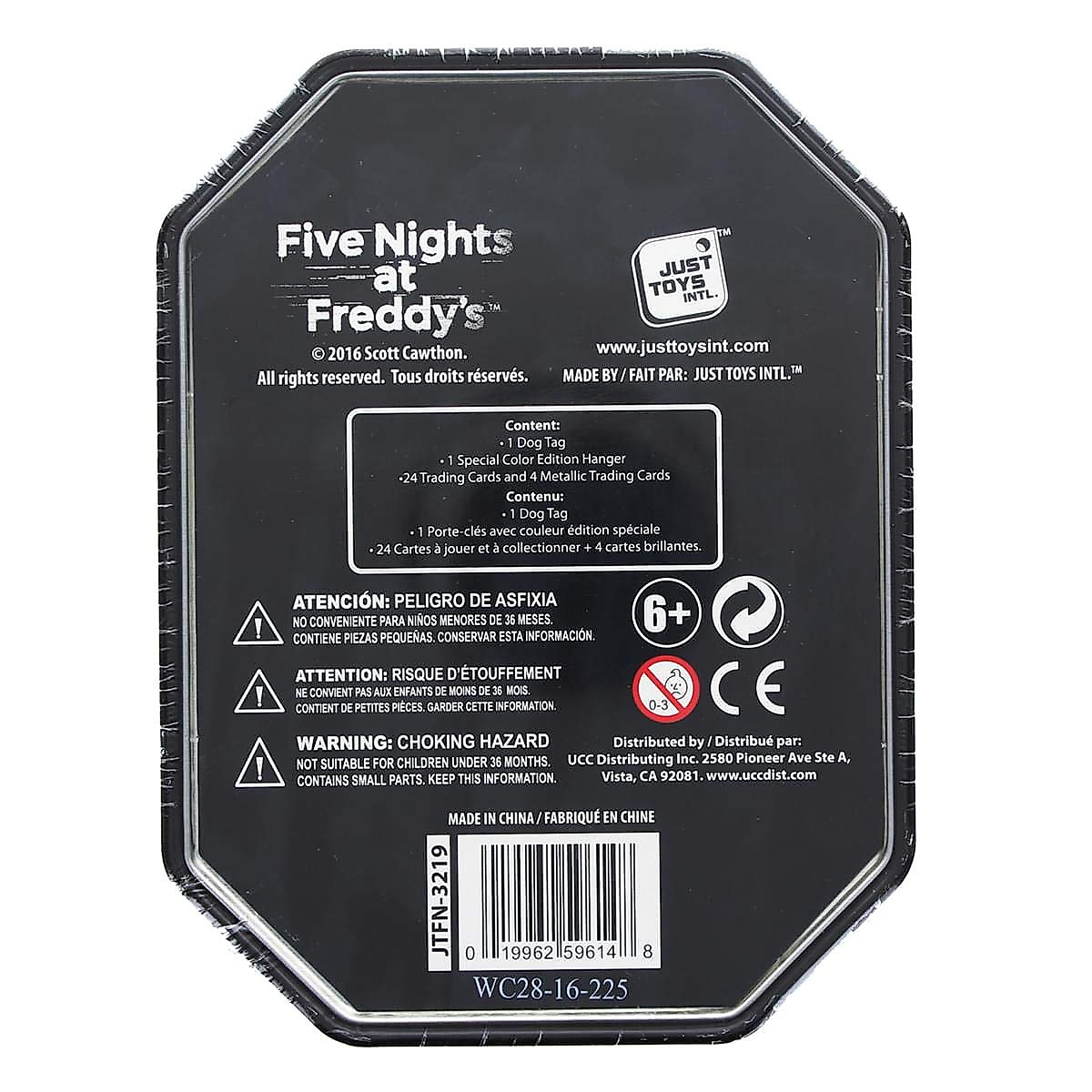 Five Nights at Freddy's Collectable Dog Tag Trading Card and Key Chain Tin Set