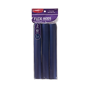 Red by Kiss Flexi Rods - Heatless Hair Curler for 90S Glamorous Bouncy Curls Beach Waves, No Slips, Sleep Styler (10" Length, 1 1/4" Diameter)
