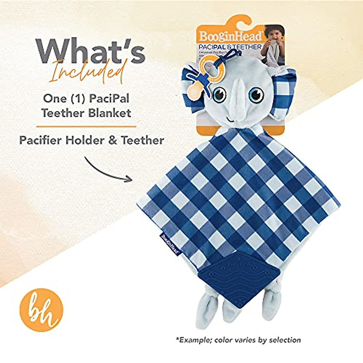 BooginHead Pacifier Holder Stuffed Animal Pacifier Lovey with Baby Teether, Puppy