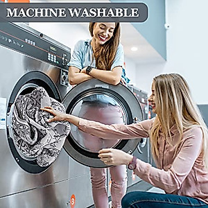 8x10 Area Rugs for Living Room：Large Neutral Moroccan Distressed Carpet Machine Washable Farmhouse Collection Carpets for Dining Room Bedroom Nursery Home Office Gray/Blue