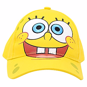 Nickelodeon Spongebob SqaurePants Yellow Adjustable Baseball Cap Unisex Toddlers, Ages 2-5