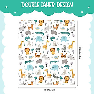 3 Pack Baby Blanket for Boys Girls Soft Minky Blanket with Double Dotted Backing Printed Dinosaur Woodland Animal for Toddler Baby Newborn Blanket Shower Gifts (30 x 40 Inch)