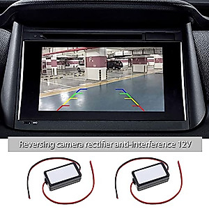 2pcs 12V DC Car Filter Rectifier Reverse Camera Power Relay Capacitor Filter Backup Camera Power Relay Filter for Germany/American Car Series