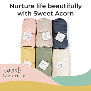 Sweet Acorn 3 Piece Toddler Bedding Sets - Organic Cotton Jersey Knit - Fits Convertible Cribs and Mattresses - 9" x 28" x 52" - Salt White