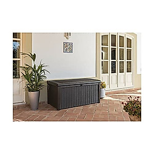 ALIDAM Deck Box Storage Box 110 Gallon Resin Deck Box-Organization and Storage for Patio Patio Deck Garden Furniture