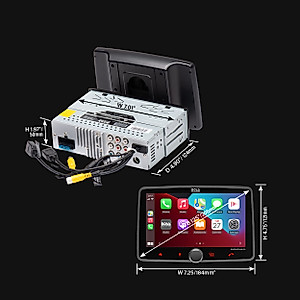 BOSS Audio Systems BVCP9700A-CFL Car Stereo System - Apple CarPlay, Android Auto, Single Din With 7 Inch Touchscreen, Bluetooth and Calling Head Unit, Radio Receiver, No CD Player, Backup Camera