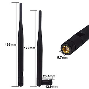 Kaunosta 4G LTE Antenna SMA Male WiFi Antenna Aerial 6DBI Omnidirectional Antenna (2 Pack) for Wireless Network Router Outdoor Security Camera PCI/PCIe Card USB Adapter IP Camera