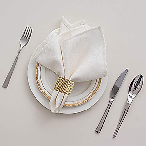Accmor 100pcs Napkin Rings, Gold Napkin Rings Buckles for Table Decorations, Wedding, Dinner,Party, DIY Decoration