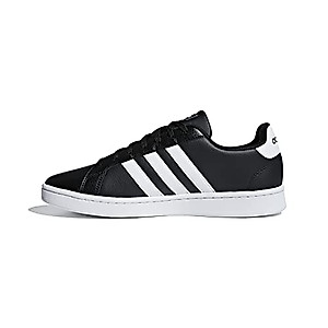 adidas men's Grand Court Tennis Shoe, Black/White, 8.5 US