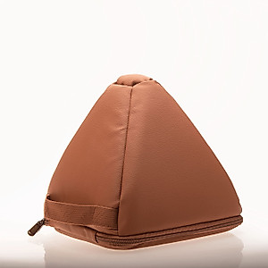 TOPFUND Artificial Leather Carrying Case for Packing Crystal Singing Pyramid 6 inch