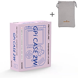 Retroflag GPi CASE 2W with Carrying Bag for Raspberry Pi Zero, Zero W, Zero 2W with 3 inch LCD Screen, Rechargeable Battery, Extra Turbo button, Hotkey and Simple Install
