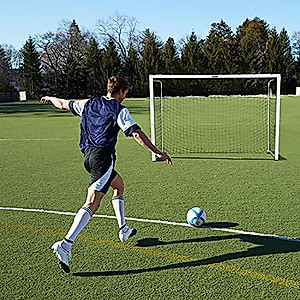 Franklin Sports Futsal Goal - Aluminum Official Size Futsal Goal - Indoor Soccer Net - Folding, Portable Futsal + Soccer Goal - 9' 10" x 6'7"