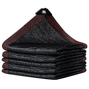 OBDKCAN 60% Shade Cloth Black Sunblock Shade Cloth with Grommets Mesh Tarp for Plants Durable Net Tarp Mesh Shading Antifreezing for Greenhouse,Garden,Pergola, Barn Kennel, 10 x 14FT