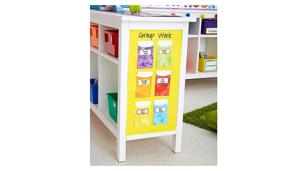 Carson Dellosa Colorful Library Pockets for Classroom Organization