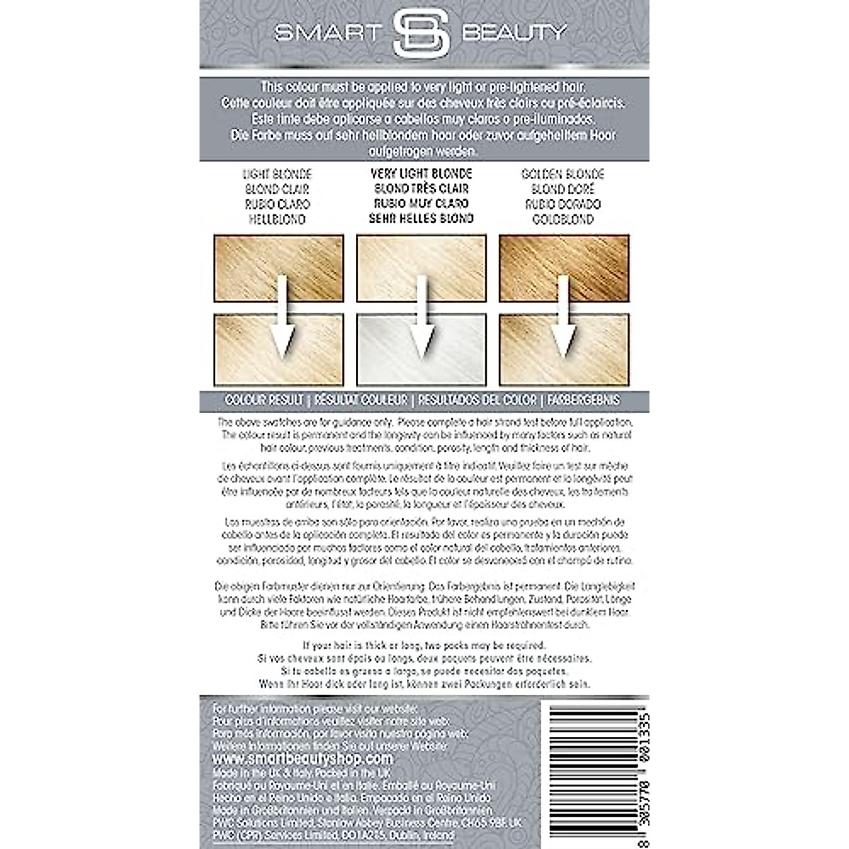 Metallic Silver Hair Dye | Stylish Silver Toner for Bleached Hair | Demi Permanent Hair Color | Added Plex Hair Anti-Breakage Technology | Smart Beauty Hair Color