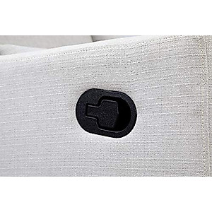 Suite Bebe Pronto Gliding Swivel Recliner, 29x35x40.5 Inch (Pack of 1), Blanco White Fabric