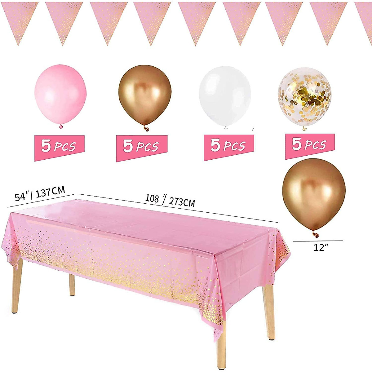 Pink Birthday Plates,Pink Birthday Party Plates Supplies pink Paper Plates Cups Napkins Sets, For Pink Birthday Party Decorations for Girls and Women,Serve 16 Guests(Pink)