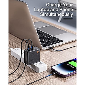 𝐒𝐥𝐢𝐦𝐐 65W,45W Laptop Charger：USB C GAN AC Adapter - Foldable Mini Wall Plug for Lenovo,Dell,Chromebook,iPhone, iPad