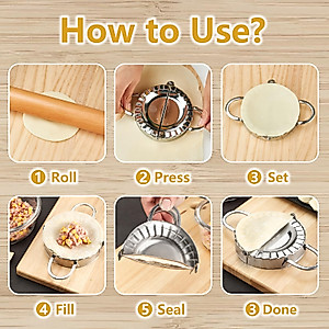 3-in-1 304 stainless steel dumpling maker empanada maker press mini pie maker