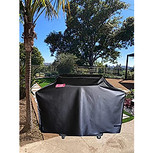 52" Heavy Duty Waterproof Gas Grill Cover fits Weber Char-Broil Coleman Gas Grill (52"x22"x40", Black)