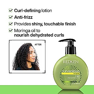 Redken Curvaceous Ringlet Shape Perfecting Lotion | For Curly Hair | Anti-Frizz | Curl Defining Hair Lotion | 6 Fl Ounce