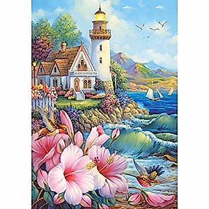 Diamond Painting Kits for Adults Flower Diamond Art Kits for Kids Beginner DIY 5D Full Drill Crystal Rhinestone Arts and Crafts Gem Art Painting with Diamonds Dots Home Wall Decor 11.8x15.7inch