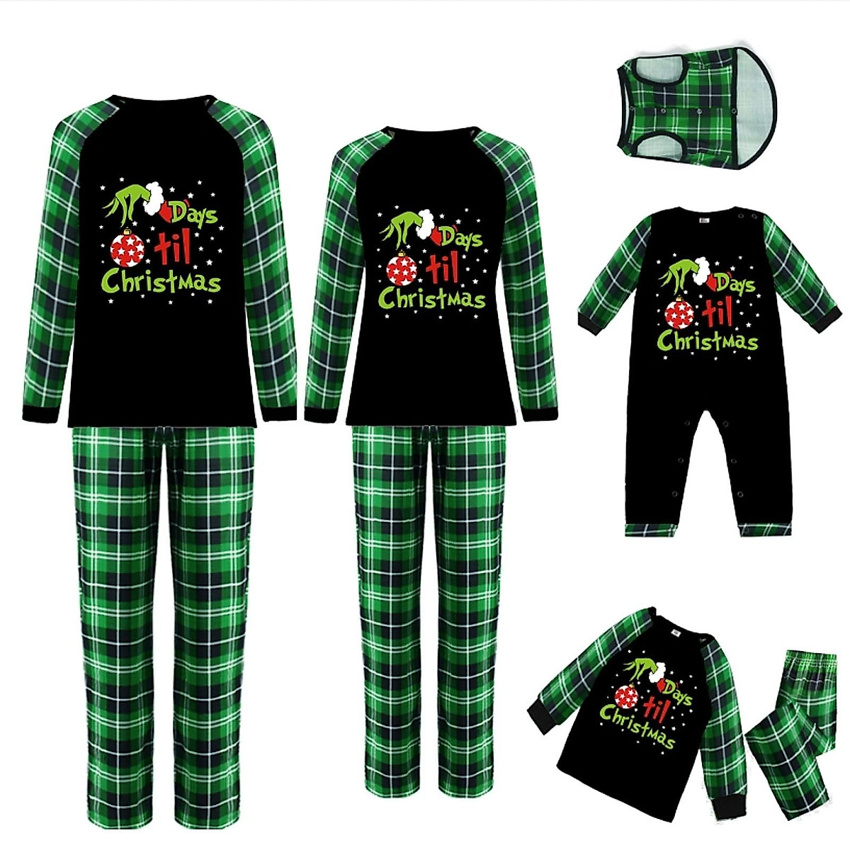 VS&LLWQ Family Christmas Pjs Matching Sets Christmas Pajamas for Family Christmas Elf Pjs Holiday Xmas Jammies Set(#104-Men, Medium)