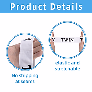 codree 8 Pieces Bed Sheet Organizer Bands- Sheet Keepers Closet Organization- Elastic Bed Sheet Storage- Bedding Bands for Foldable Bedsheet, Pillow Case, Duvet (Queen)