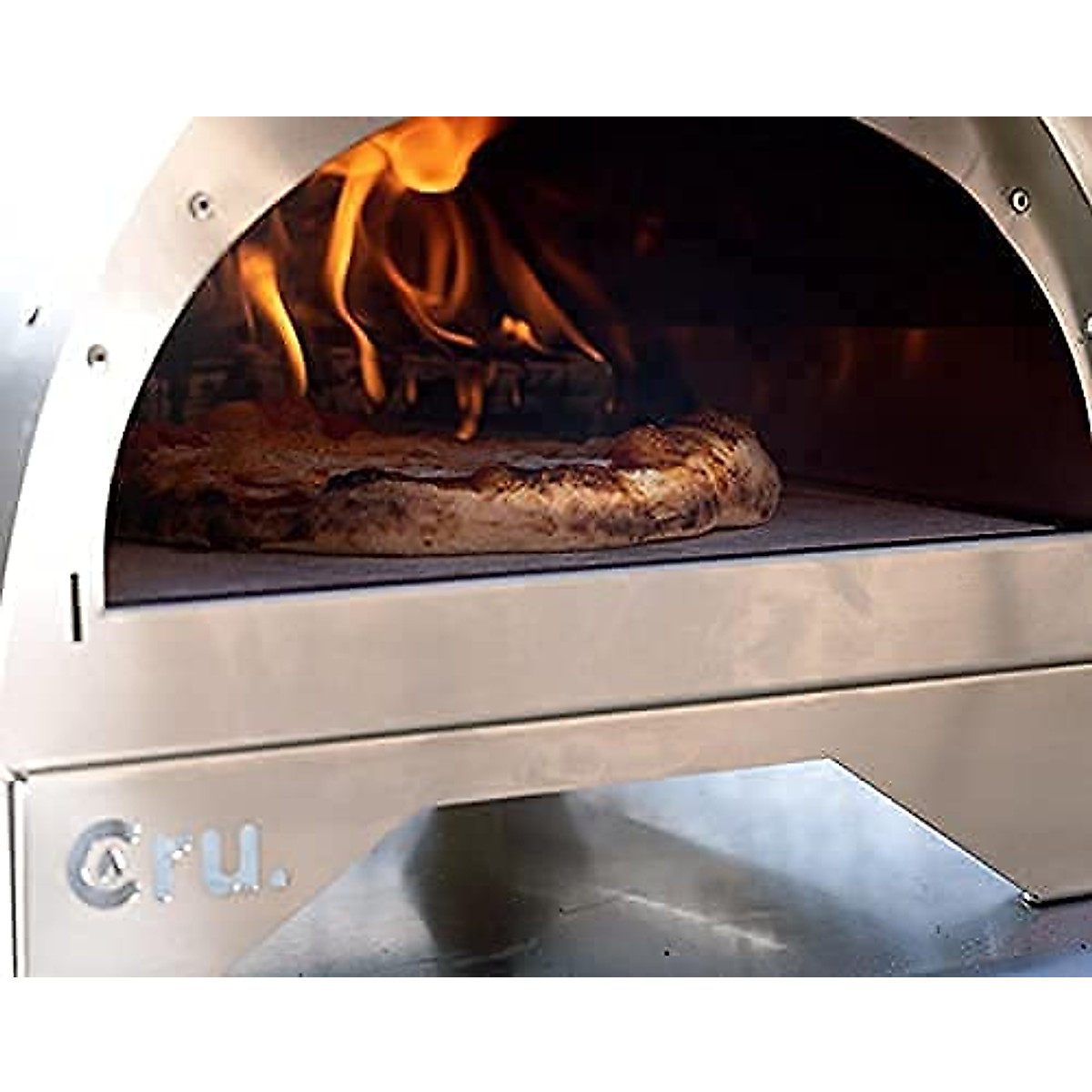 Cru Ovens Model 30 Outdoor Stainless Steel Portable Wood-Fired Pizza Oven, Pizza Peel + Embers Rake Included, Made in Portugal