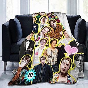 Blanket Kit Connor Soft and Comfortable Warm Fleece Blanket for Sofa,Office Bed car Camp Couch Cozy Plush Throw Blankets Beach Blankets